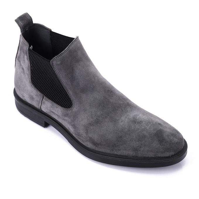 Men's Suede Chelsea Boots ???? Grey – Mr.Joe